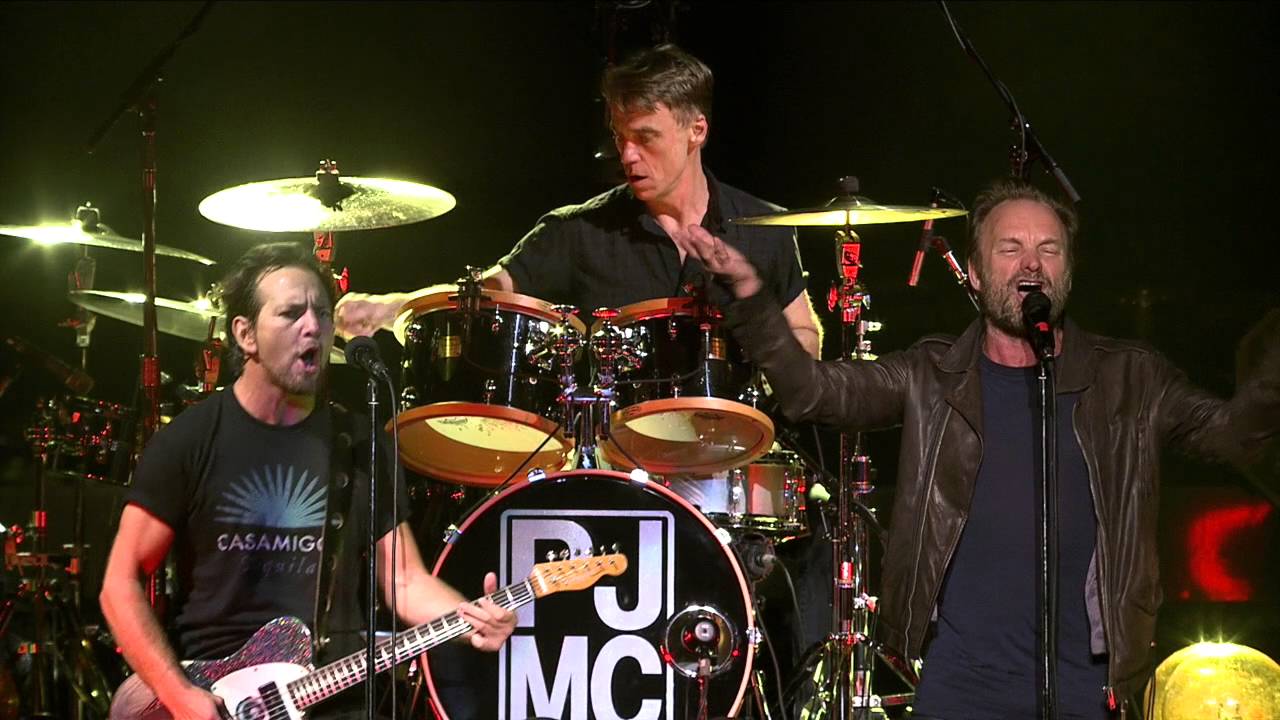 Driven To Tears Pearl Jam With Sting Youtube