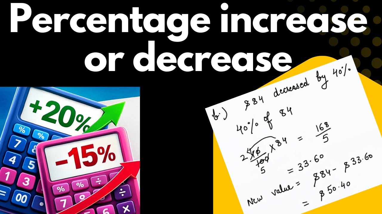 Percentage Decrease Increase Depreciation Appreciation Explained