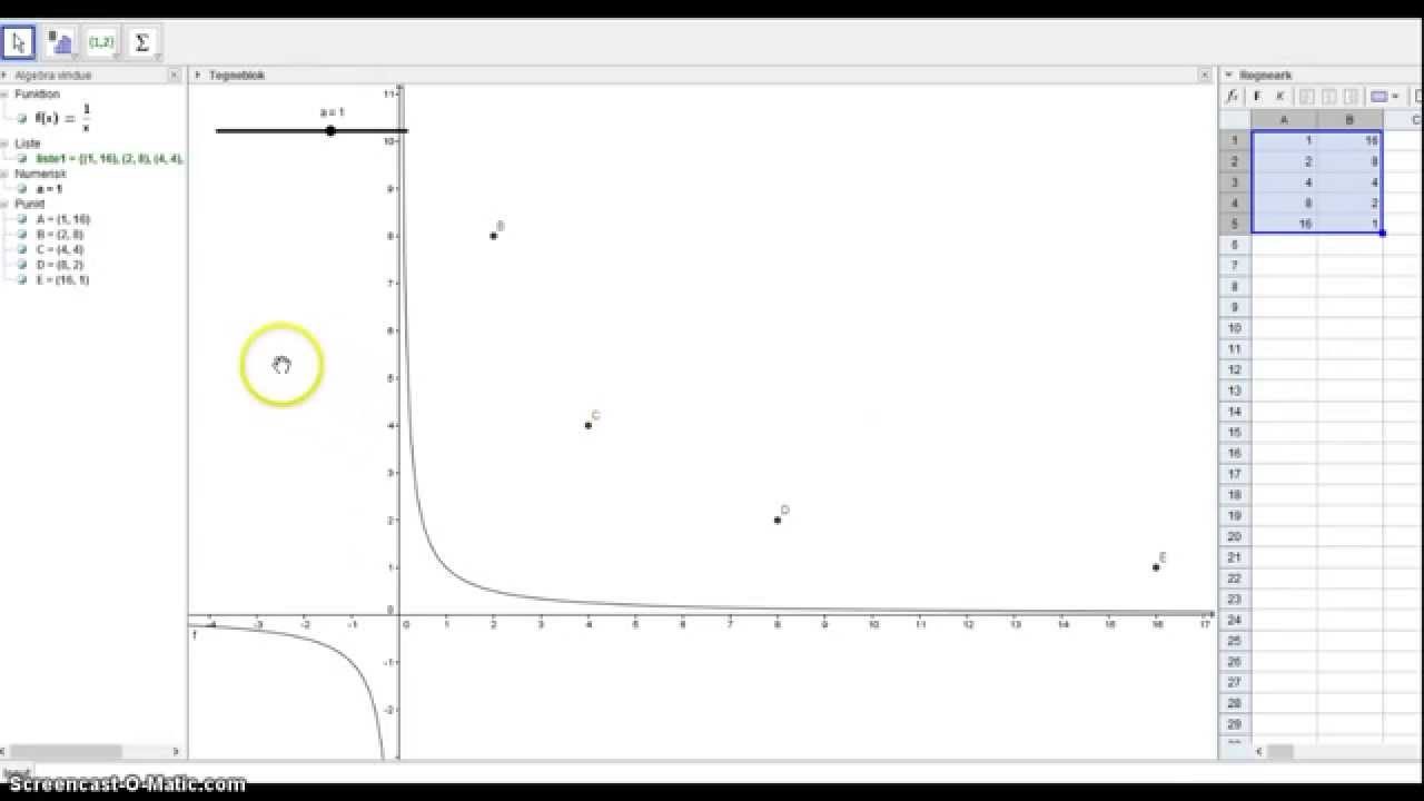 Hyperbel I Geogebra Ud Fra Punkter Youtube