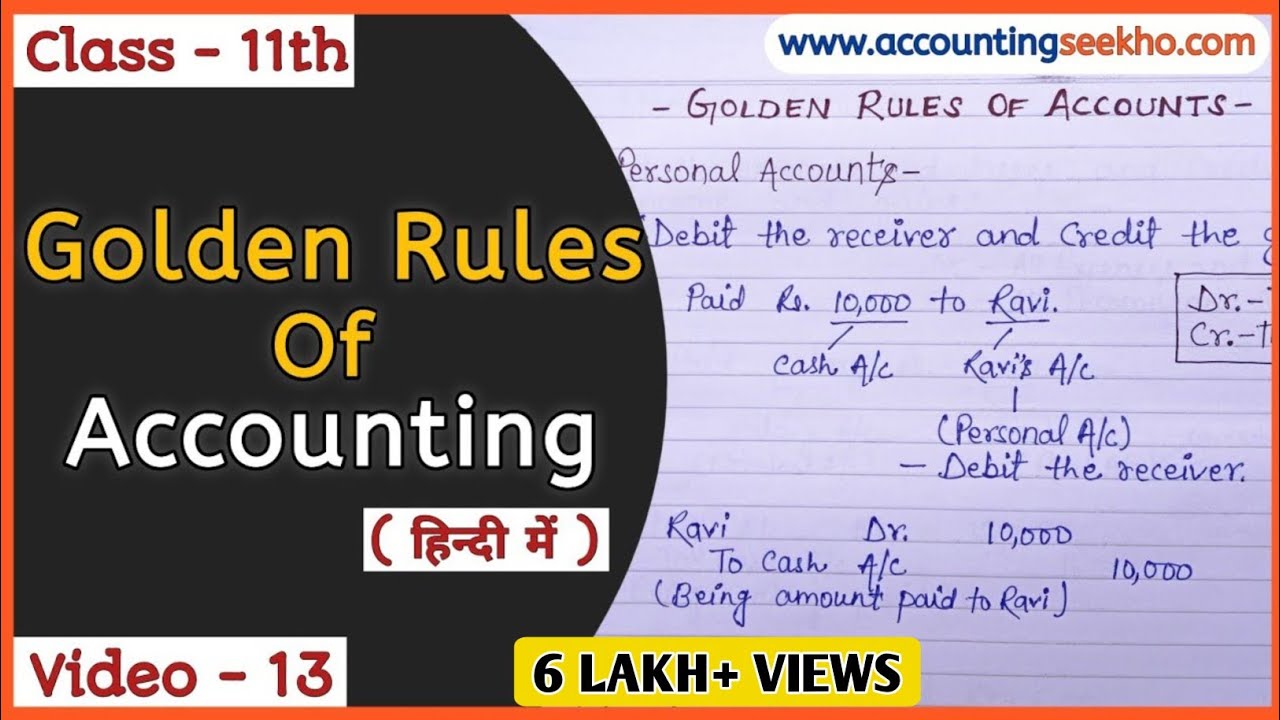 Golden Rules Of Accounting With Examples Types Of Accounts 52 Off