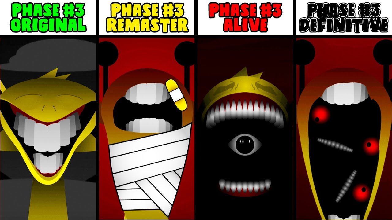Incredibox Sprunki Phase 3 Remastered Vs Definitive Vs But Alive Vs