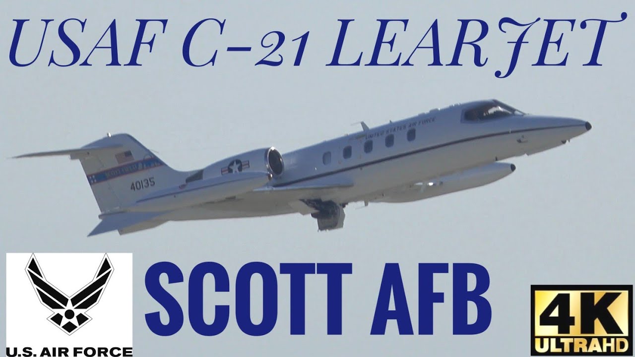 Usaf C 21 Learjet 35 Airplane 458th Airlift Squadron Taking Off 84 0135