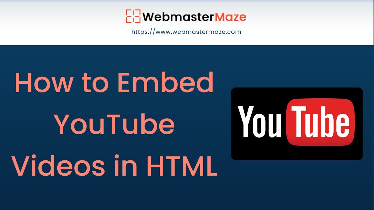 How To Embed Youtube Videos In Html Youtube