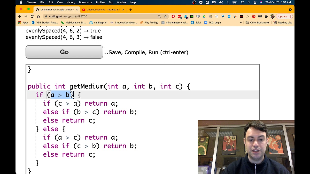 Codingbat Logic 2 Evenlyspaced Youtube