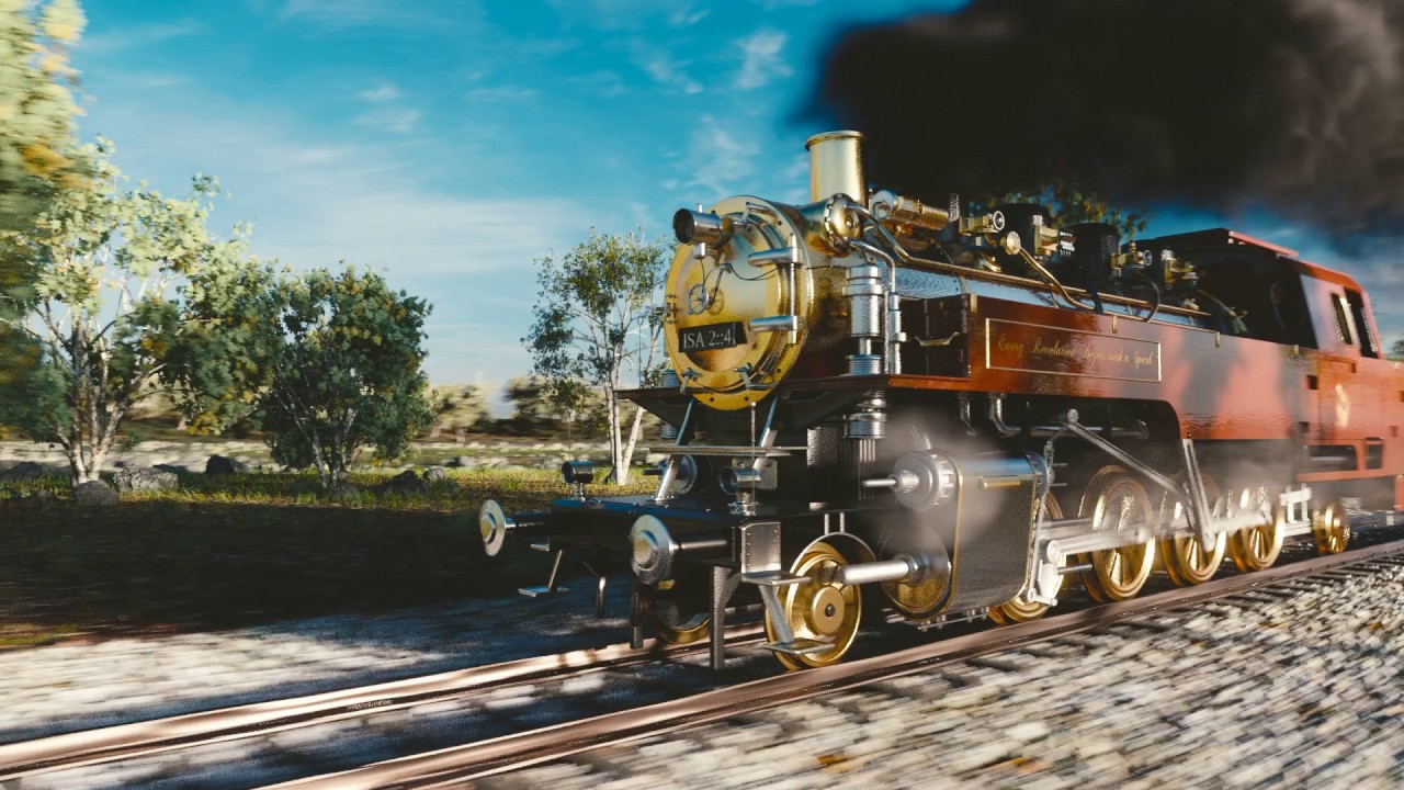 Steam Locomotive Animation By Qodesh Graphics Youtube