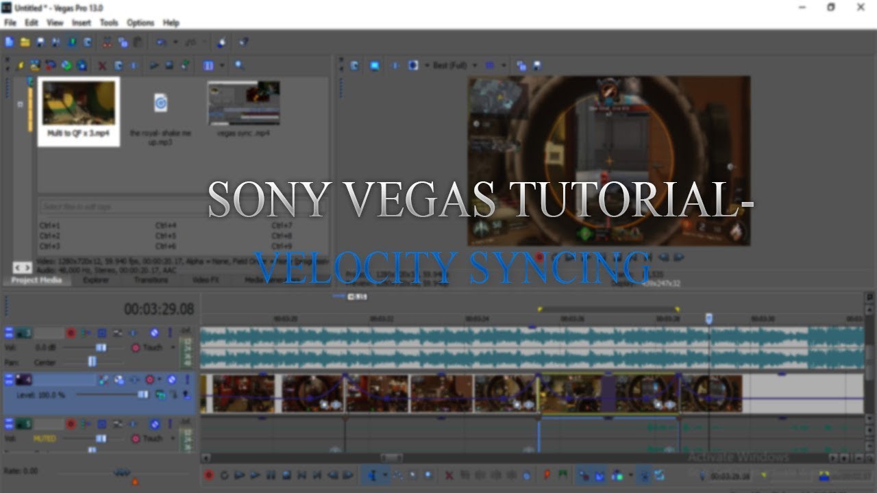 Sony Vegas Tutorial Velocity Syncing Youtube