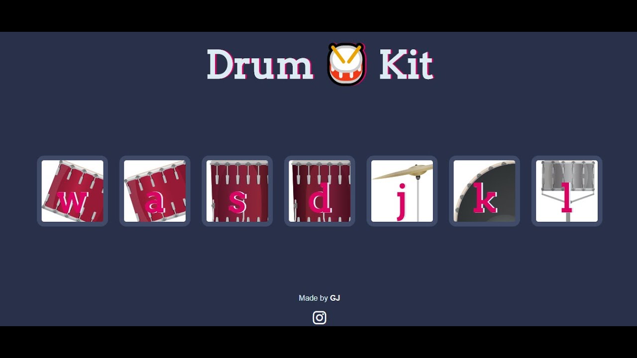 Drums Using Html Javascript Css Youtube