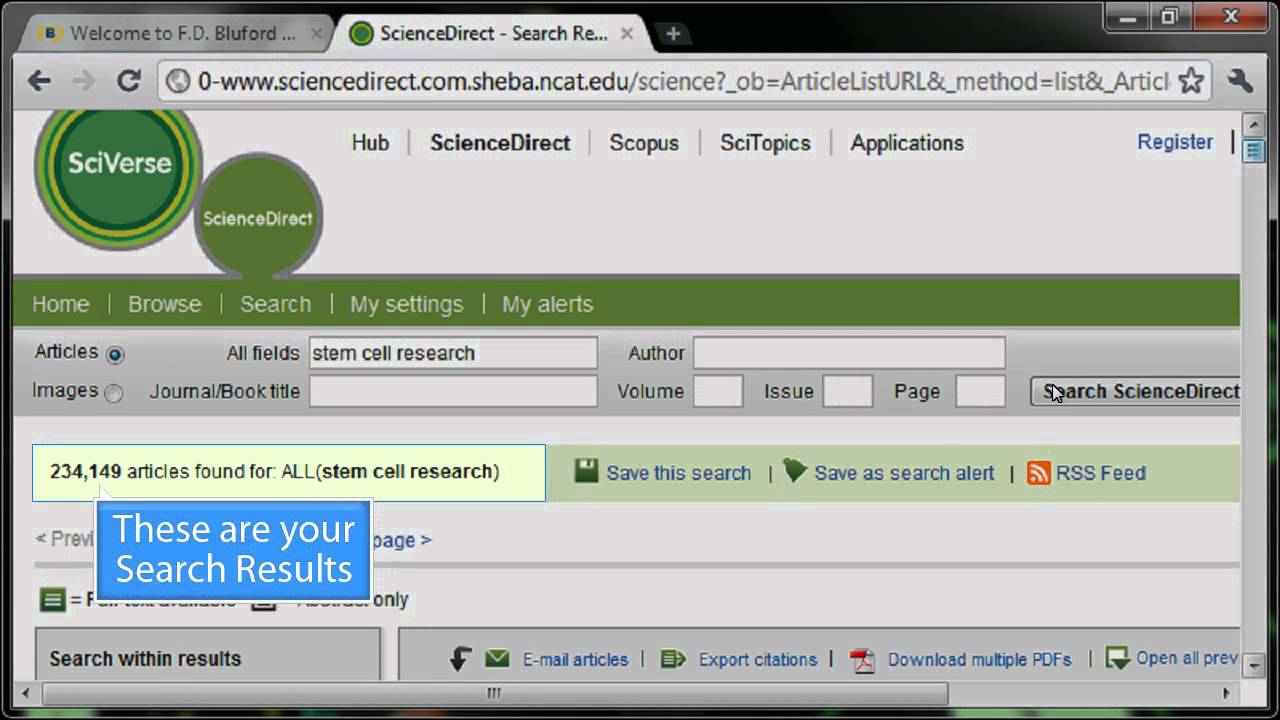 Science Direct Tutorial Youtube