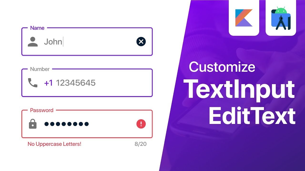 Textinputedittext Material Design Edit Text Android Studio Tutorial