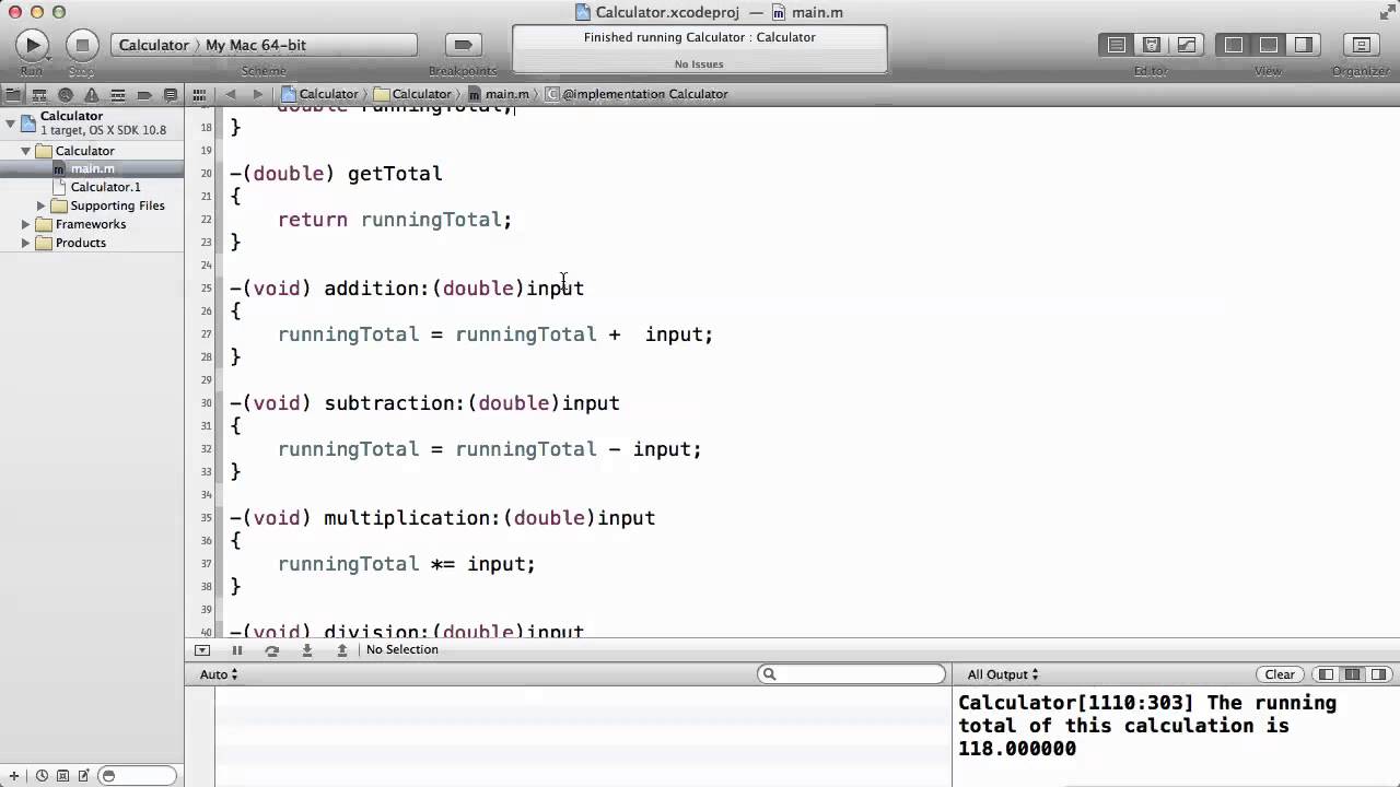 Objective C Tutorials 63 Calculator Program Problem And Solution