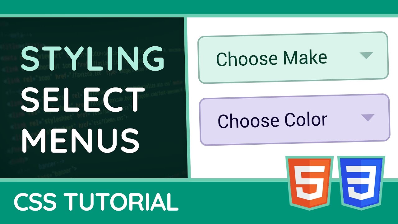 How To Style Drop Down Menus Css Web Design Tutorial Youtube