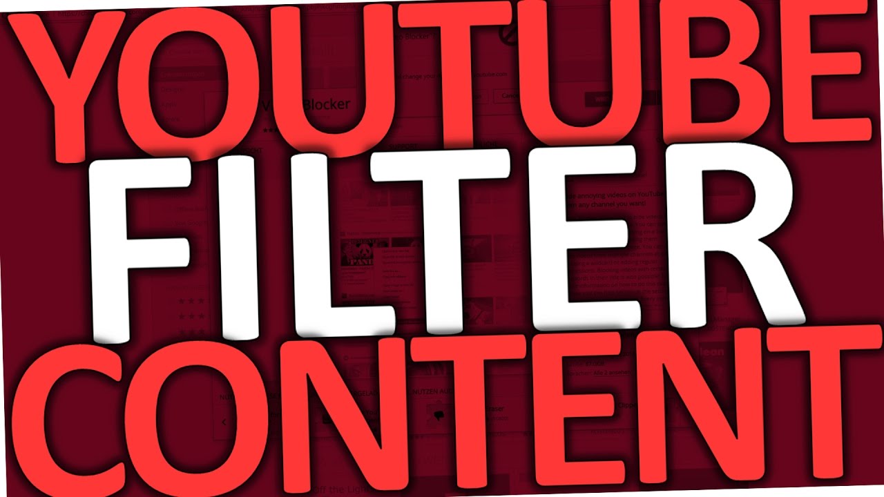 How To Filter Videos Channels Or Content 2017 Youtube