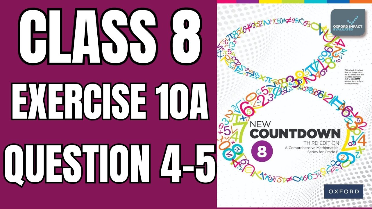 Class 8 Math Exercise 10a Question 4 5 New Countdown 3 Addition Math