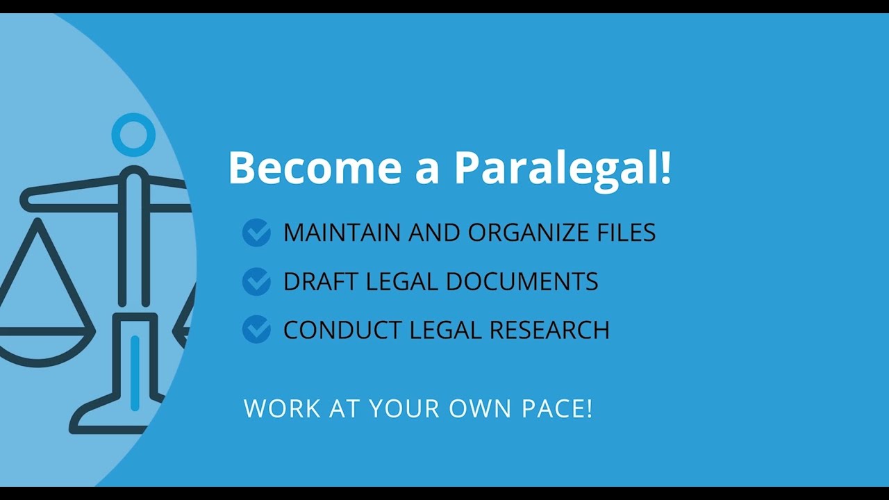 Paralegal Training Program Ed2go Advanced Career Training Youtube