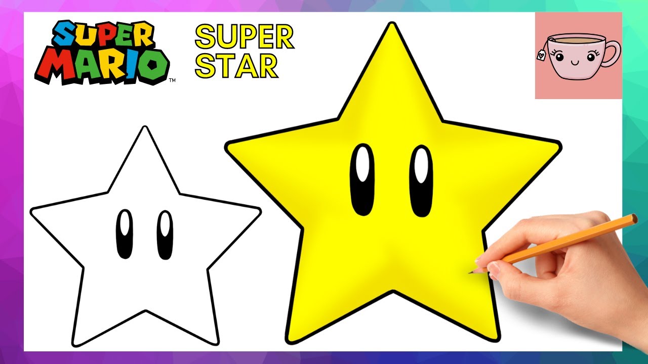 How To Draw Mario Super Star тнр Easy Step By Step Drawing Tutorial