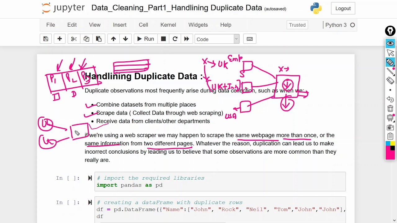 Handling Duplicate Data Using Python Data Cleaning Tutorial 1 Youtube
