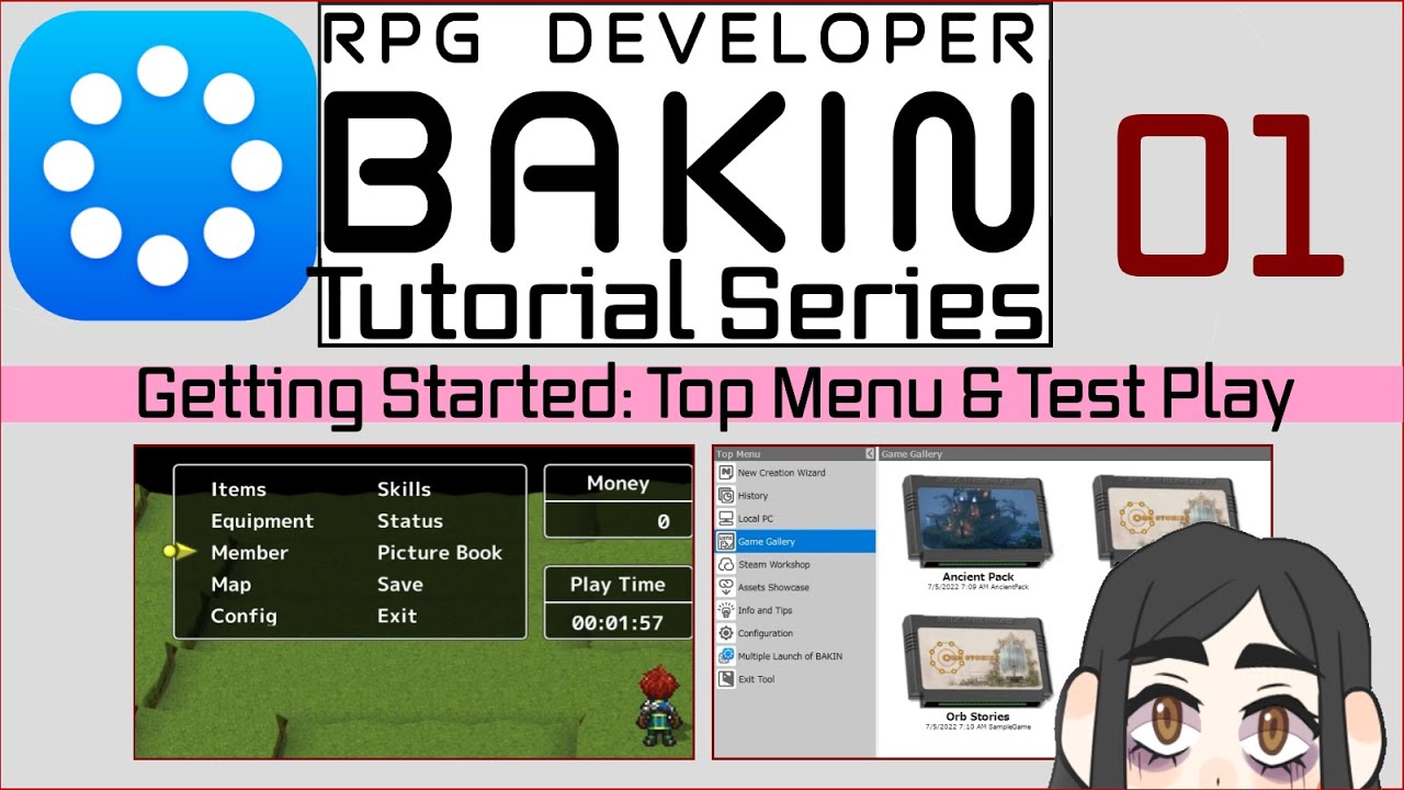 Getting Started In Rpg Developer Bakin The Top Menu And Test Play