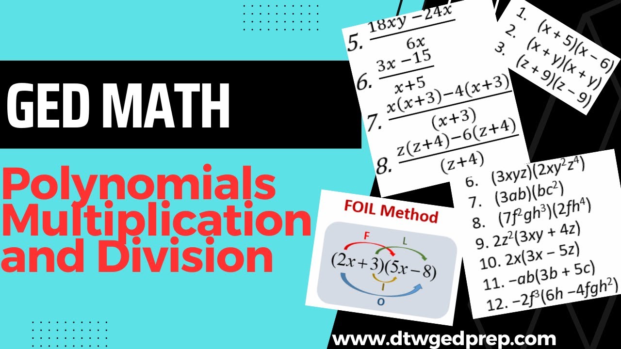 Ged Math Polynomials Multiplication And Division Youtube