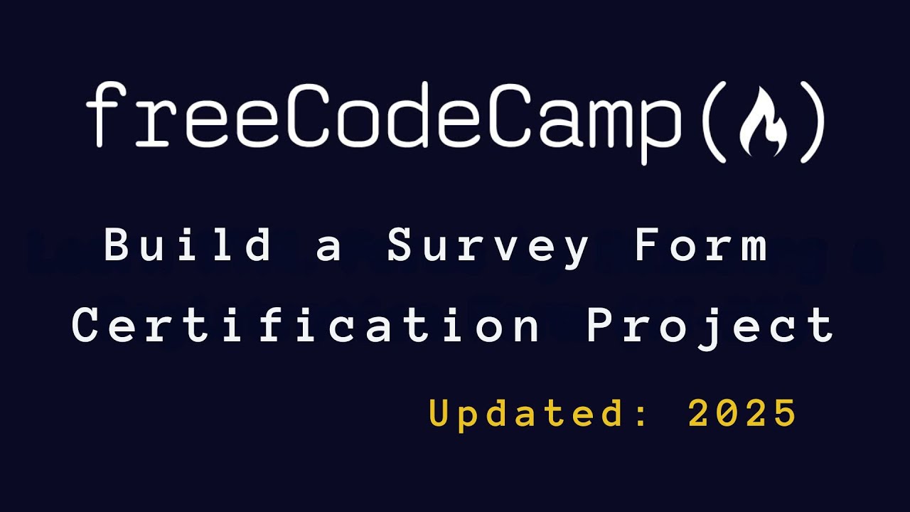 Build A Survey Form With Html Css Freecodecamp Project Tutorial