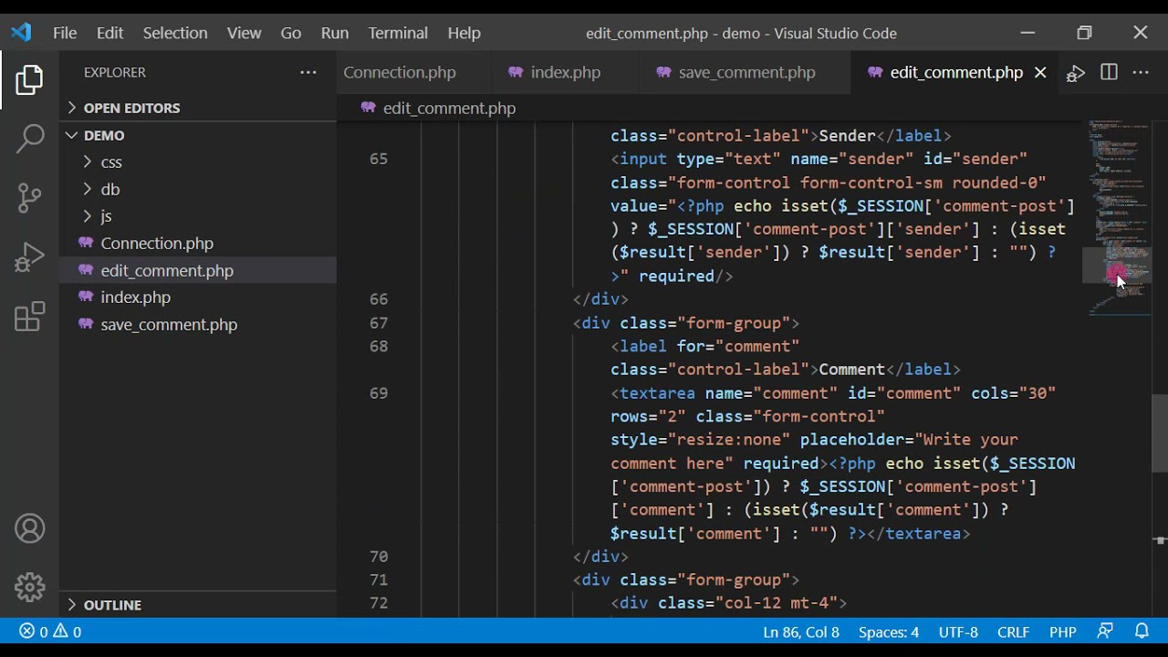 Creating A Simple Comment Section Using Php And Sqlite Youtube