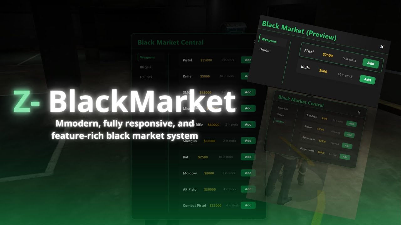 Free рџ ґ Advanced Black Market System Qbcore Esx Compatible By Mj