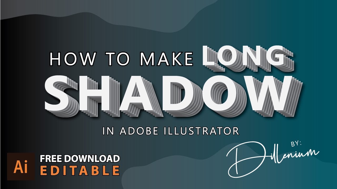How To Create Long Shadow Illustrator Tutorials Long Shadow Text