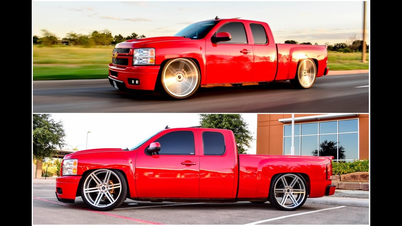 Lowered Chevy Silverado 1500 Extended Cab With Tubs On 26s Gianelle