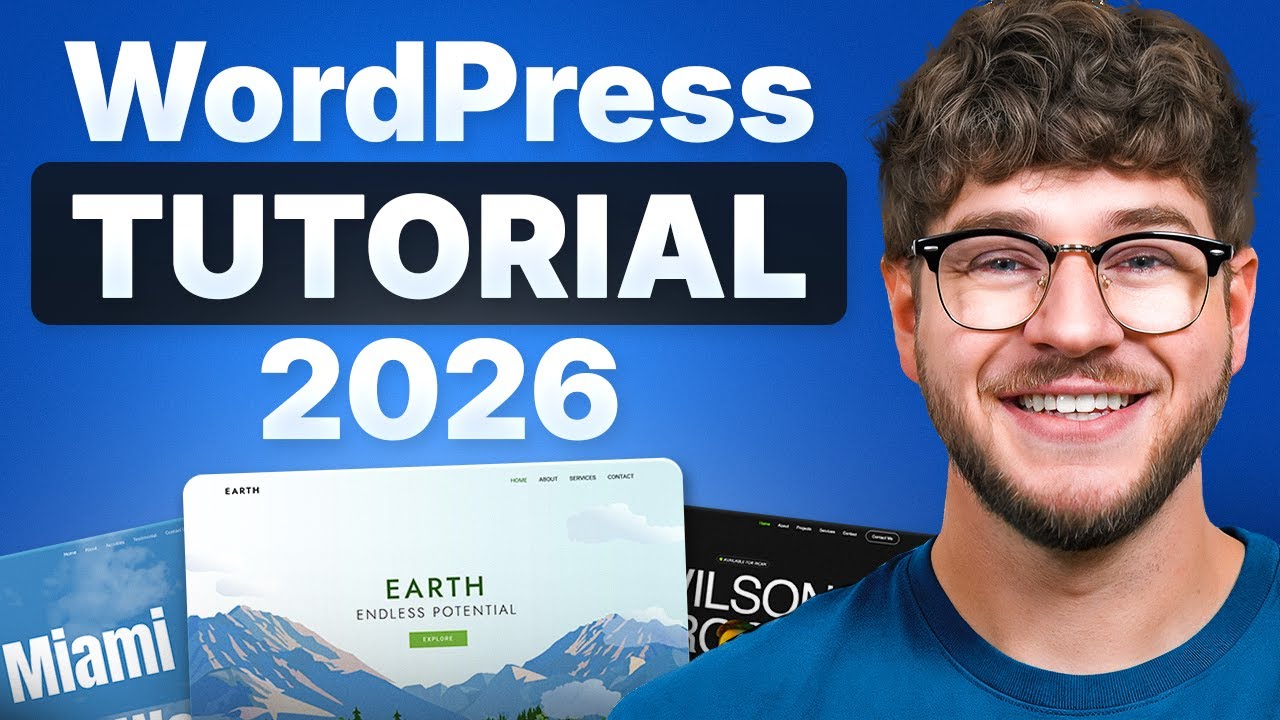 Wordpress Tutorial For Beginners 2026 Step By Step Youtube