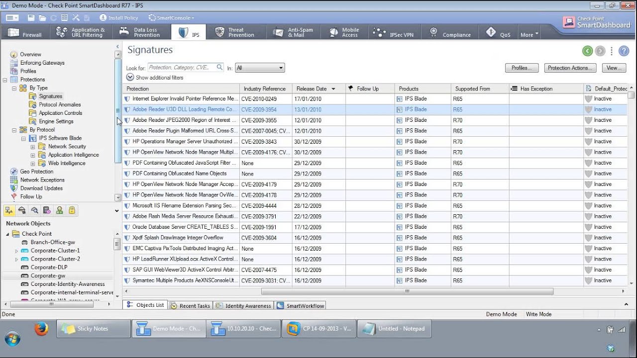 Check Point Ips Intrusion Prevention System Firewall Overview Demo