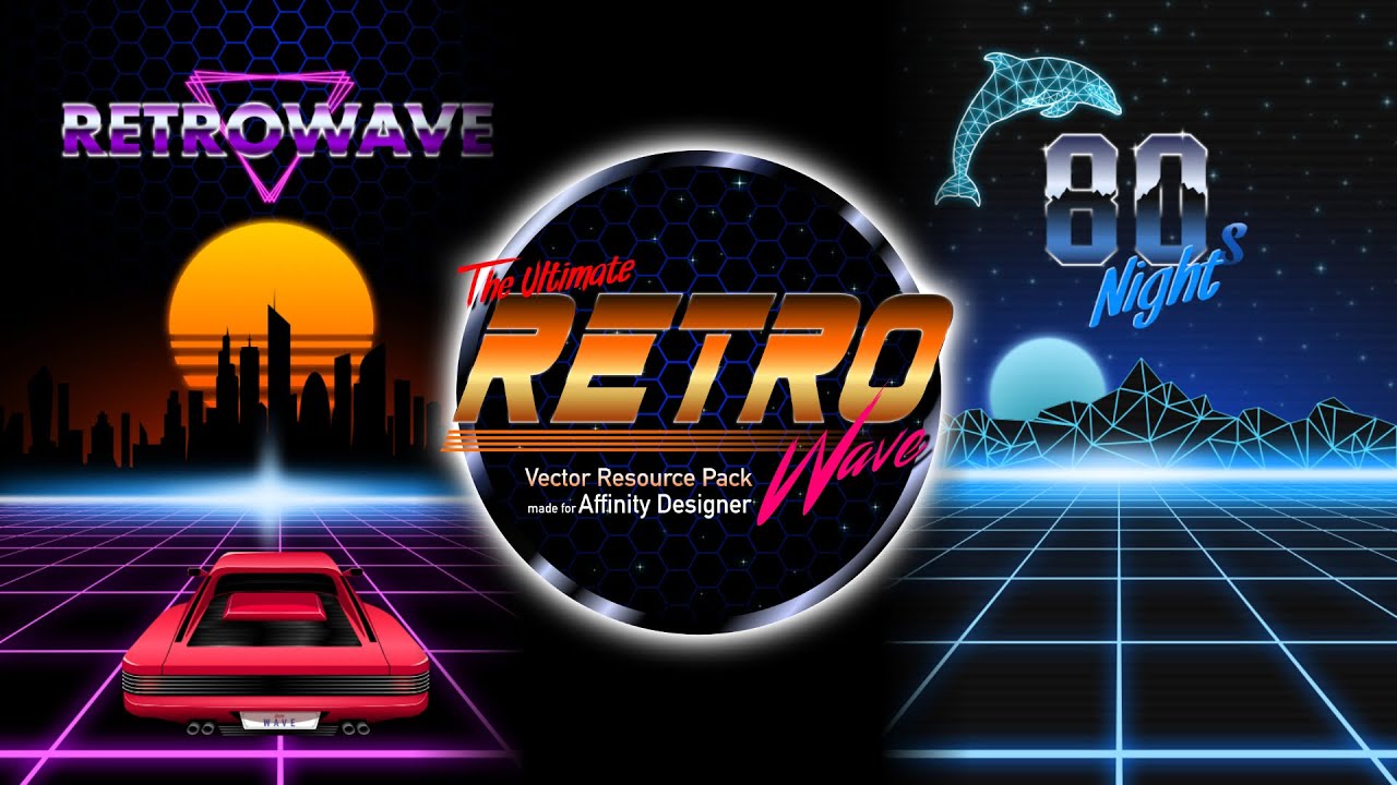 Affinity Designer Assets 80s Retrowave Pack Youtube