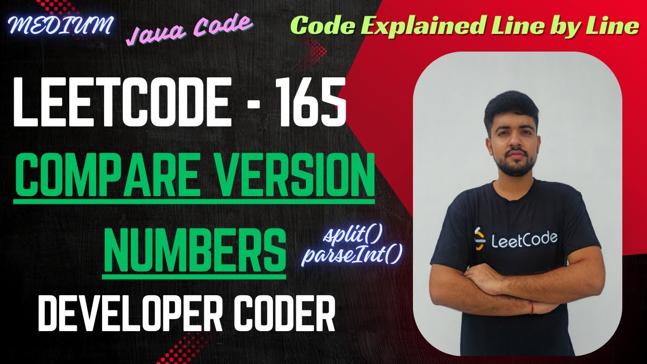 Compare Version Numbers Leetcode 165 Java Code Developer Coder