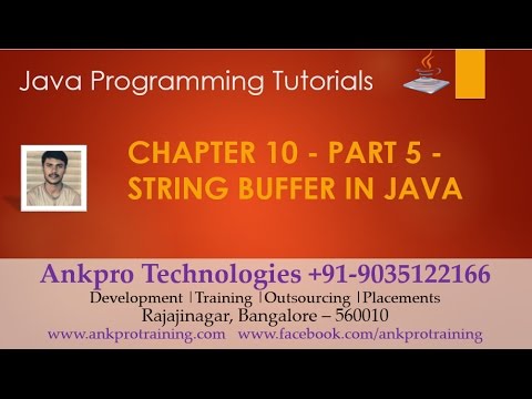 Java For Beginners Chapter 10 String Buffer Append Insert
