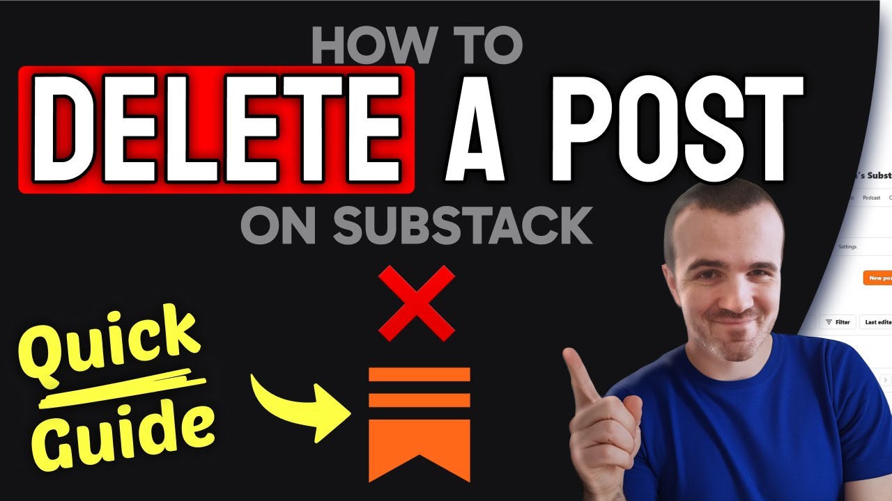 How To Delete A Post On Substack Step By Step Youtube