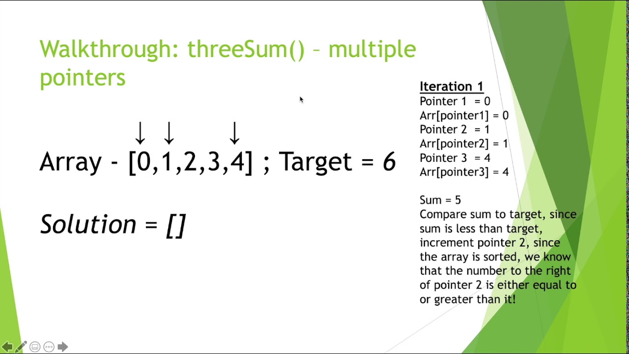 Algorithm Solving Methods Multiple Pointers Youtube