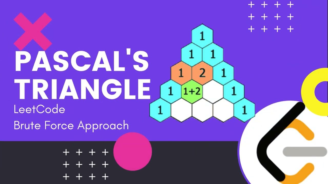 Pascal S Triangle Leetcode Python Brute Force Solution Youtube