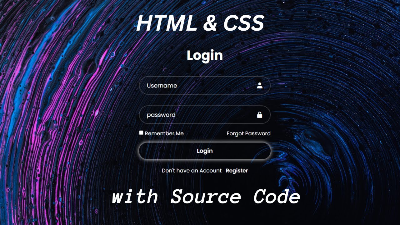Step By Step Guide Creating A Stunning Login Page With Html And Css