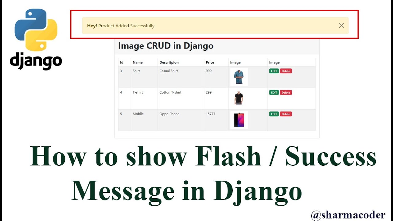 How To Display Success Flash Message In Django Session Messages In
