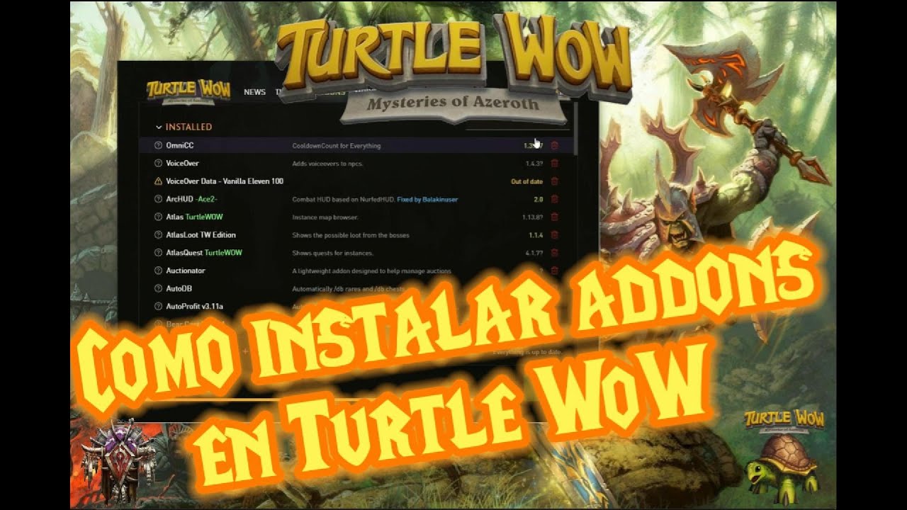 Como Instalar Addons En Turtle Wow Youtube