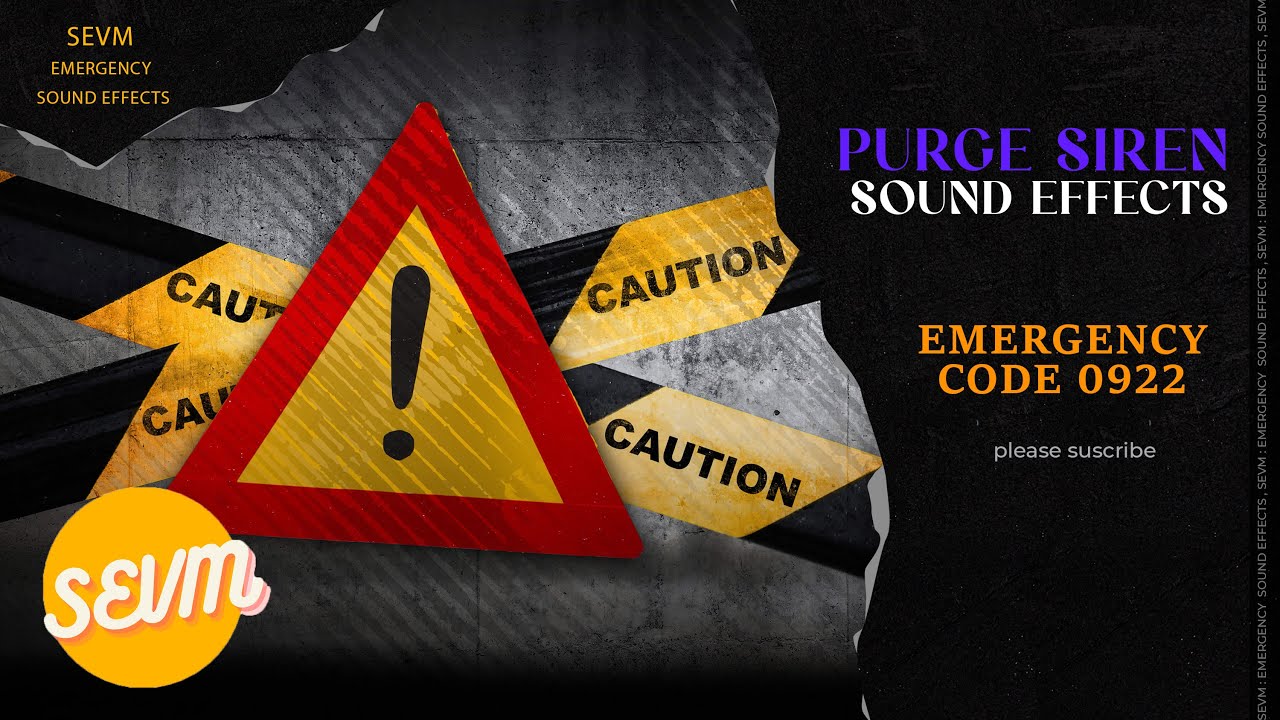 Emergency Sound Effect Purge Siren 0922 No Copyright Youtube