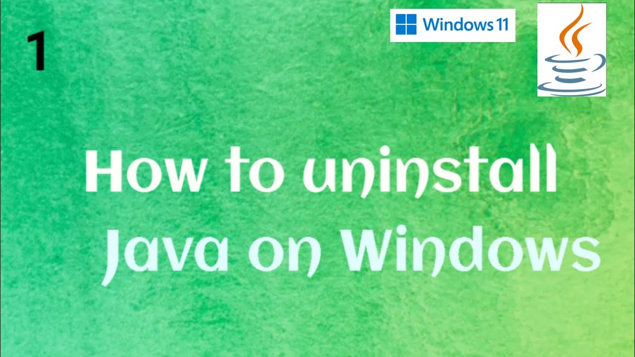 How To Uninstall Java Jdk From Windows Youtube