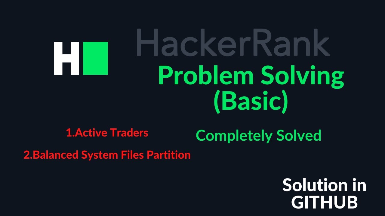 Hackerrank Problem Solving Basic Solutions Vscodes Youtube