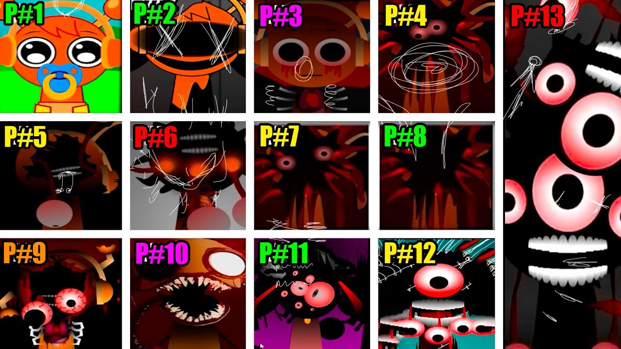 All Phases In Incredibox Sprunki Phase 1 4 Vs Phase 5 8 Vs Phase 9 12