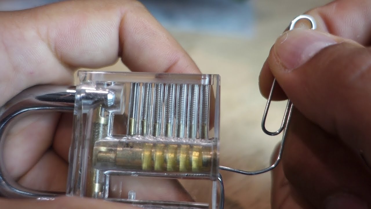 How To Pick Open A Lock With Paper Clip Life Hack Youtube