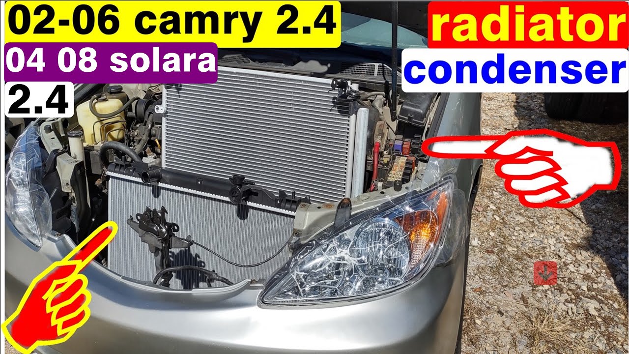 How To Replace Radiator And A C Condenser On Toyota Camry 2 4 Toyota