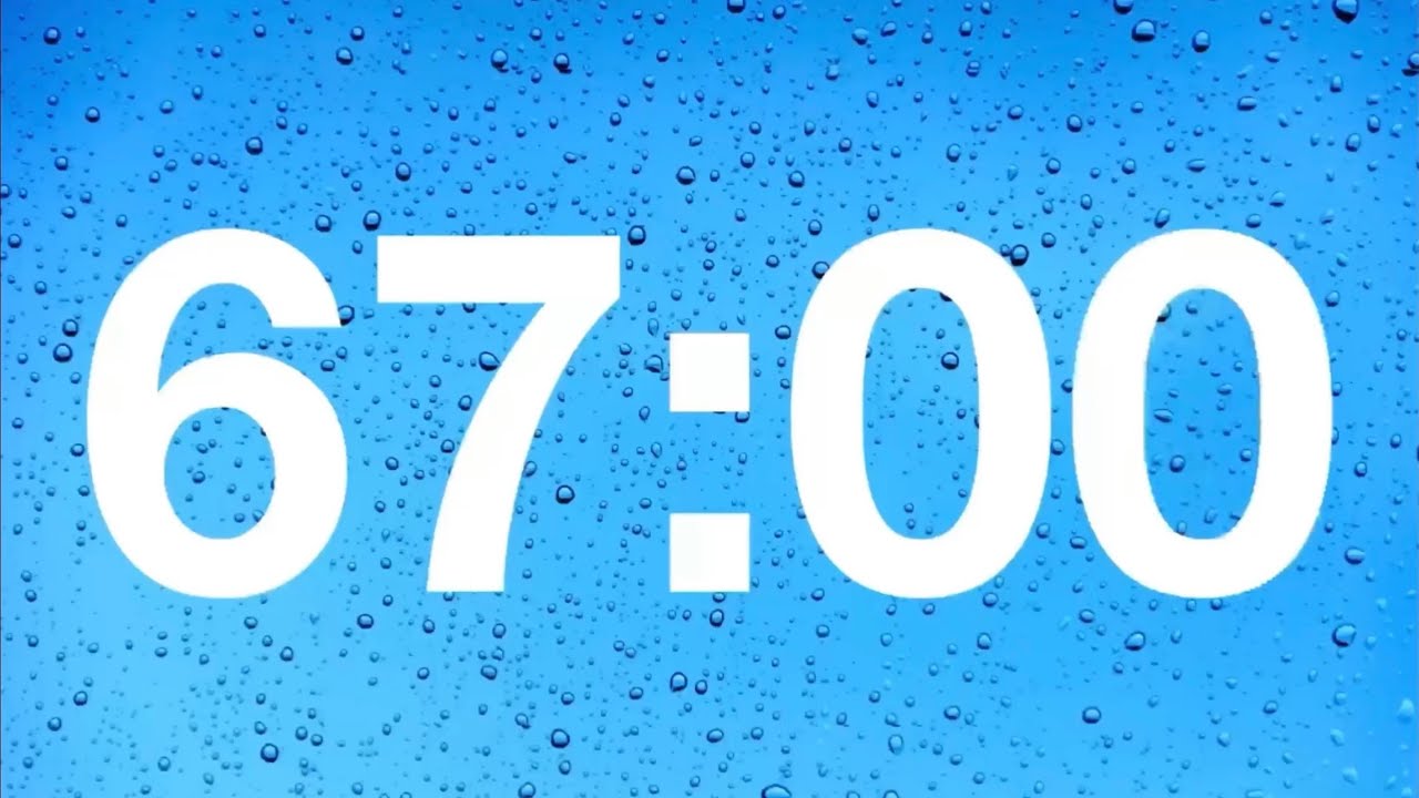 Timer 67 Minute Countdown With Rain Sound Youtube