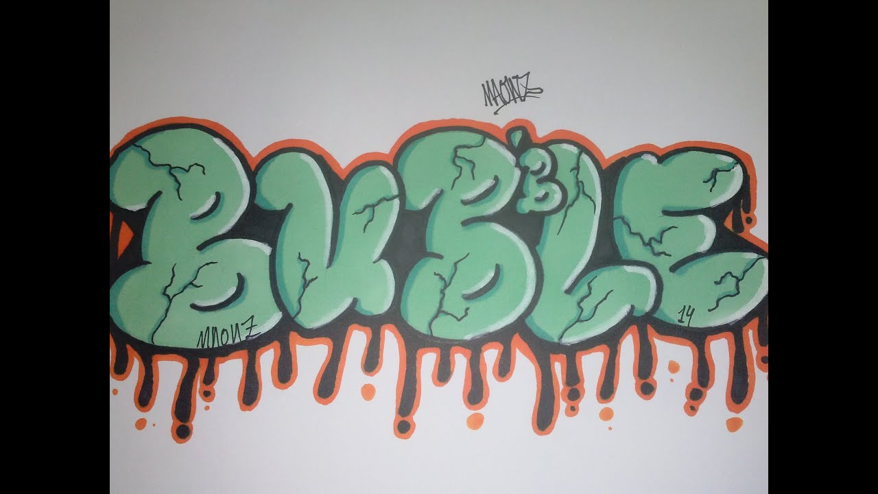 How To Draw Graffiti Bubble Step By Step Youtube