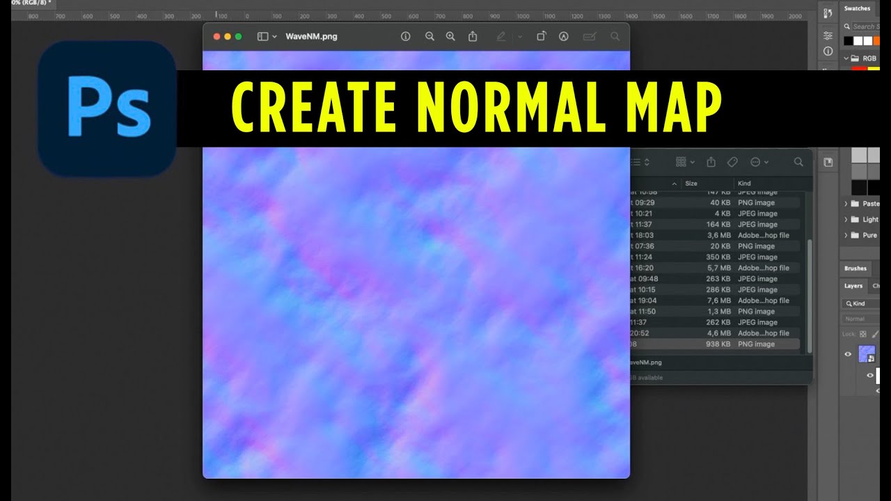 How To Create A Normal Map In Photoshop Quick Easy Tutorial Youtube