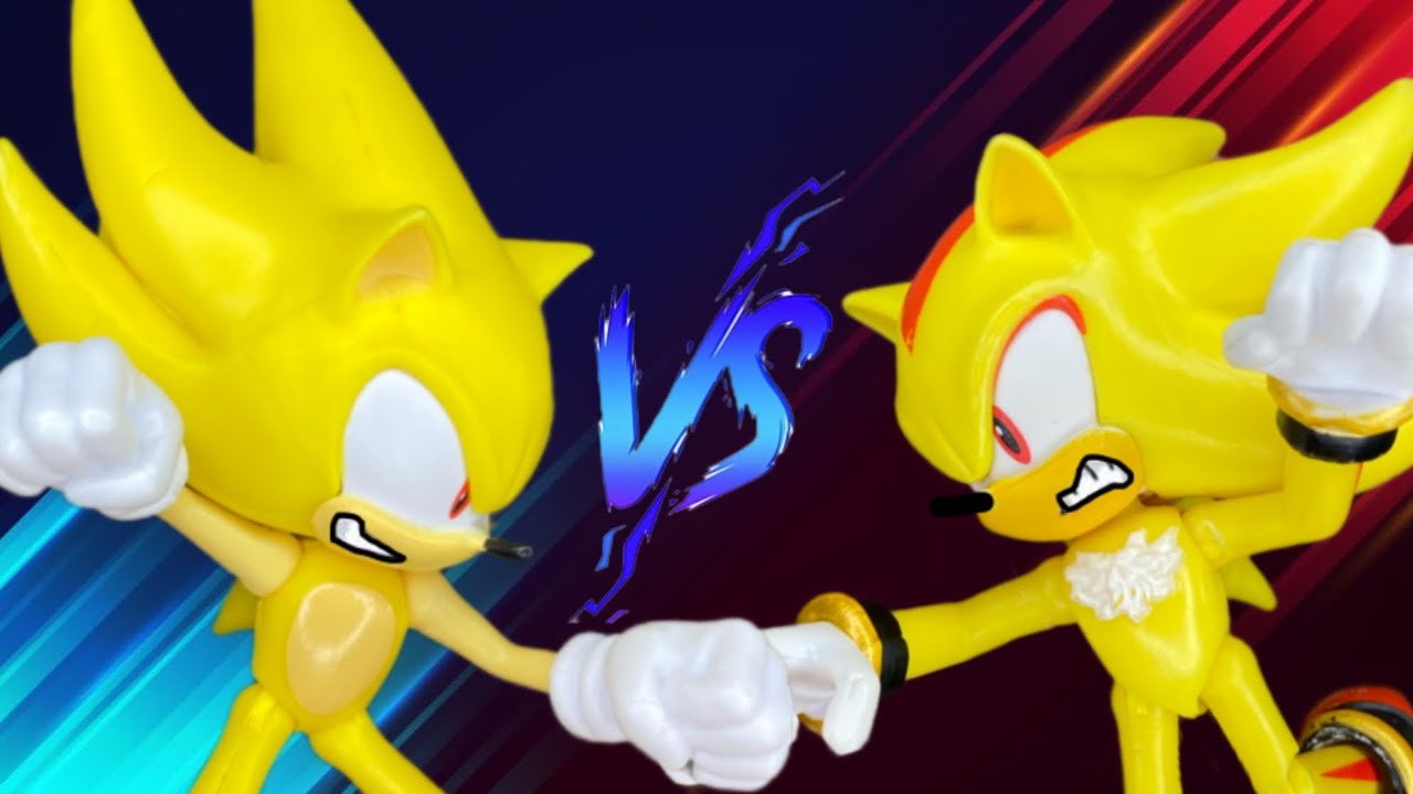 Super Sonic Vs Super Shadow Stop Motion Youtube