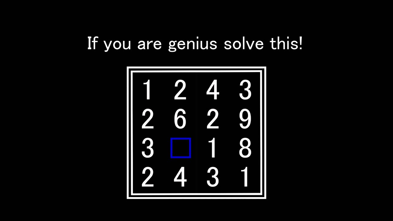 If You Are Genius Solve This 13 Youtube
