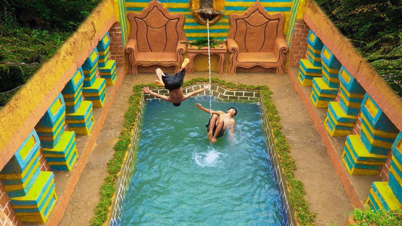 Build Underground Swimming Pool Water Slide Snake Around Secret